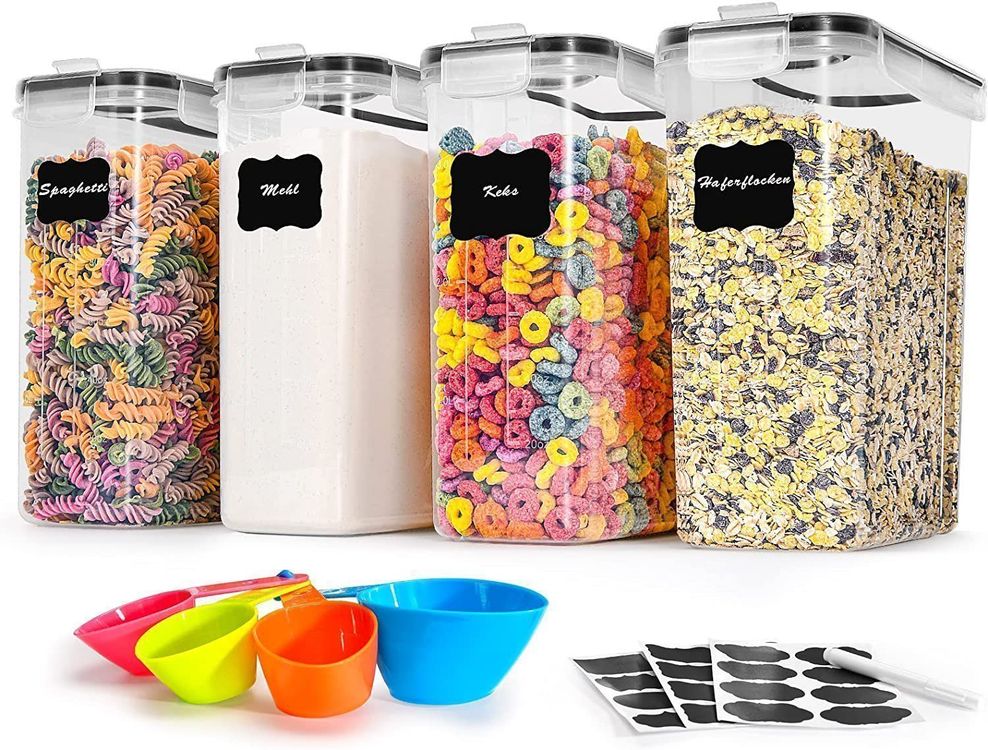 4x 4L Vorratsdosen Frischhaltedosen Deckel Vorratsbehälter (Neu (gemäss Beschreibung)) in ...