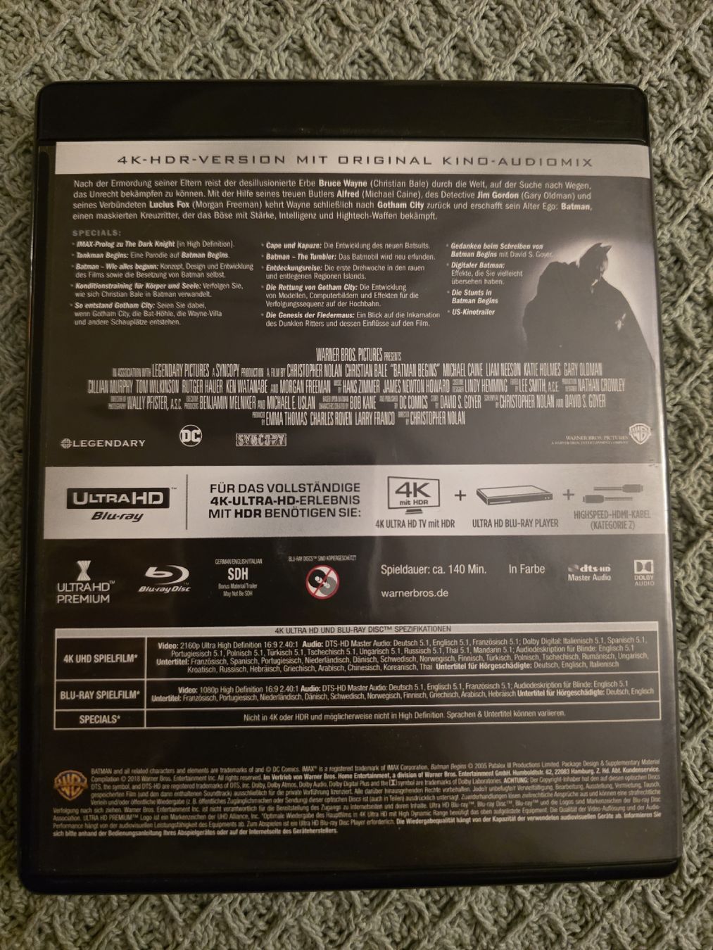 Batman Begins - 4K UHD + Blu-ray (Gebraucht) in Ellikon a d Thur für ...