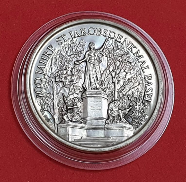 Silbermedaille 100 Jahre St.Jakobsdenkmal Basel (Gebraucht) in Uttigen für CHF 15 – mit ...