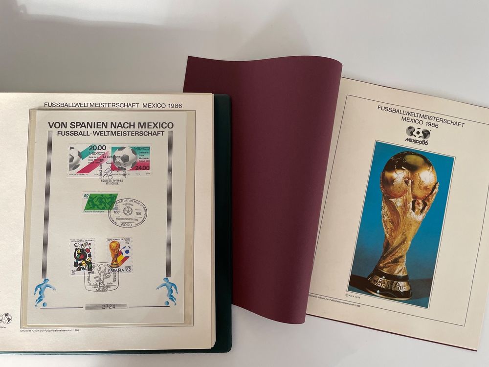 Briefmarkensammlung Fussball WM Mexico 1986 (Hermann Sieger) (Neu ...
