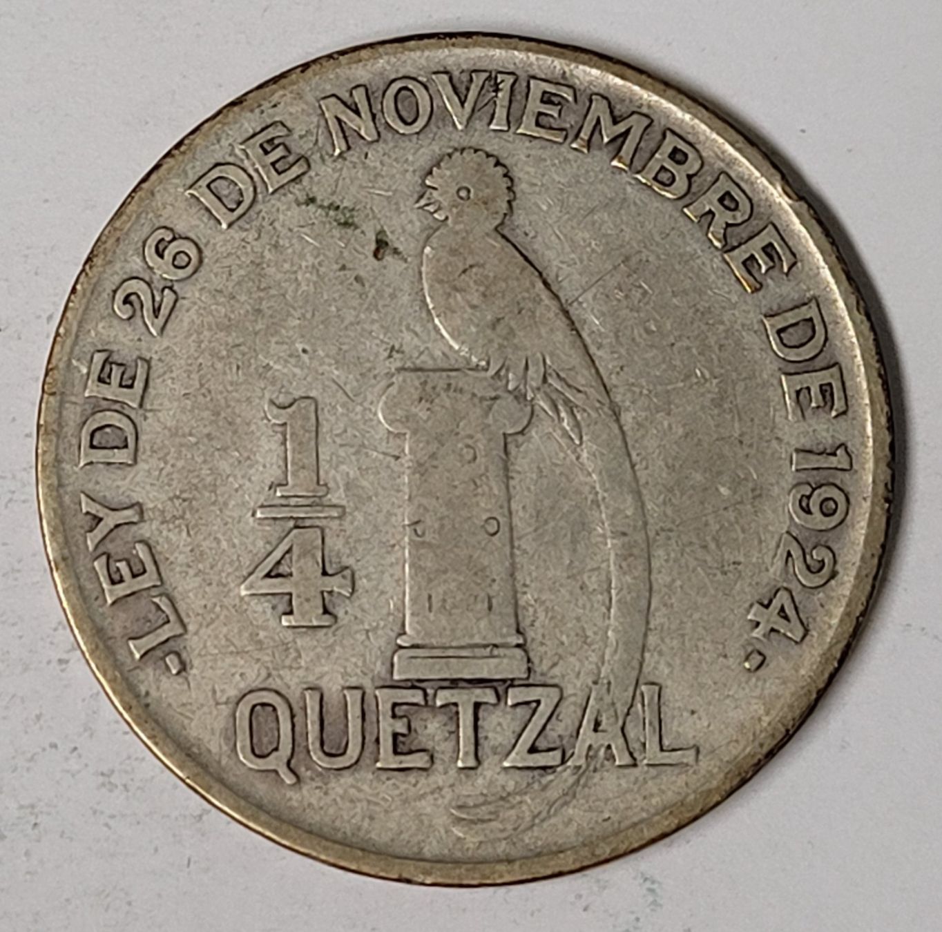 1/4 QUETZAL / GUATEMALA 1929 (SILBER) (Gebraucht) in Mumpf für CHF 1 ...