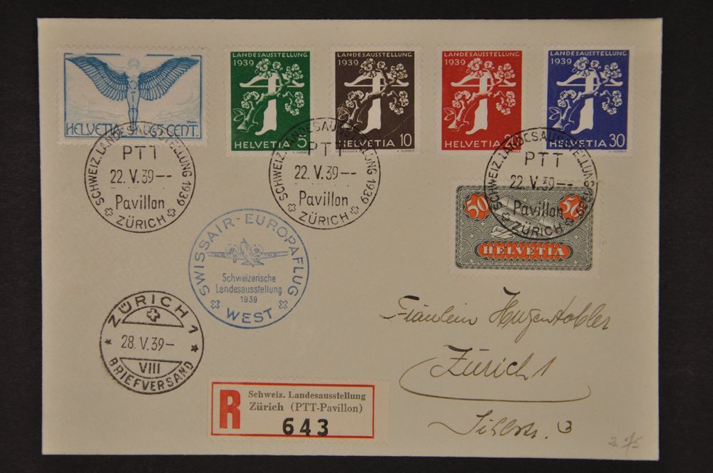 1939 Landiflug West R-Brief (Gebraucht) in Wolfhalden für CHF 10 – mit Lieferung auf Ricardo kaufen