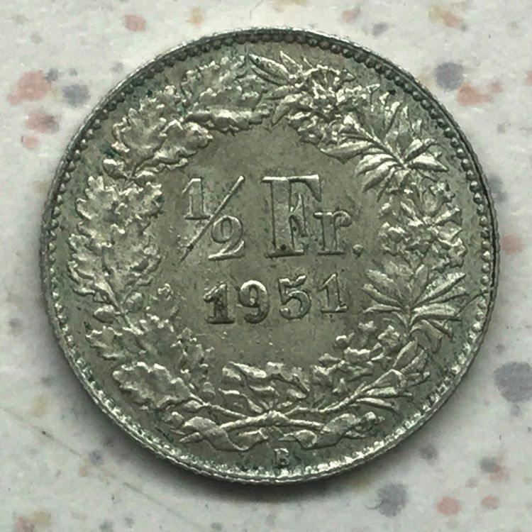 1951 50 Rappen Silber !!! | Kaufen auf Ricardo