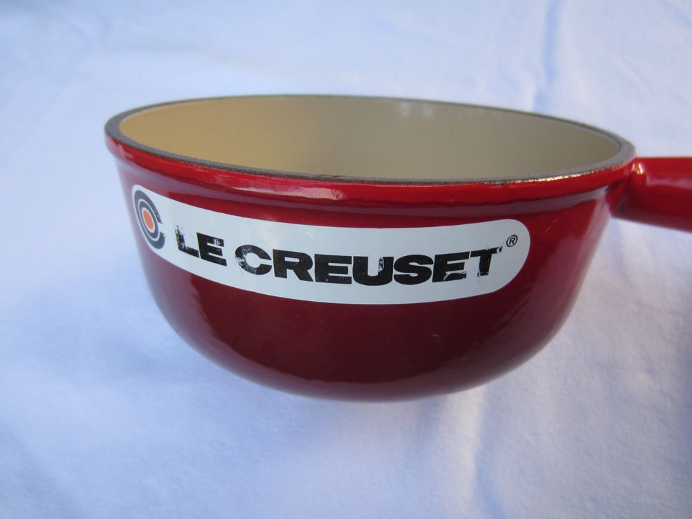 Le Creuset Caquelon 18cm Gussemail Pfanne Neuwertig (Neu (gemäss ...