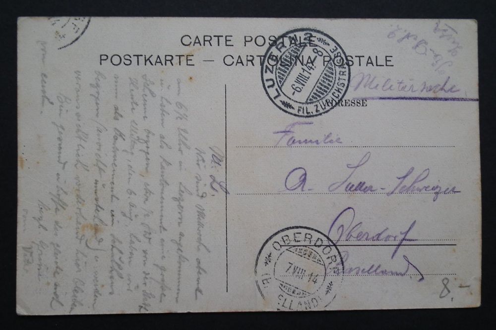 Luzern 1914 altes Schulhaus Weggismatt Heute Ausbildungsz (Gebraucht ...