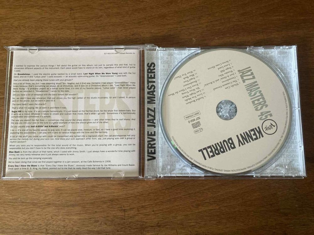 Kenny Burrel - Verve Jazz Masters 45 CD (Gebraucht) in Lausanne für CHF ...