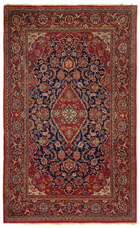 🟡 antiker Teppich - KASHAN alt - Schöne Rarität VINTAGE (Gebraucht) in ...