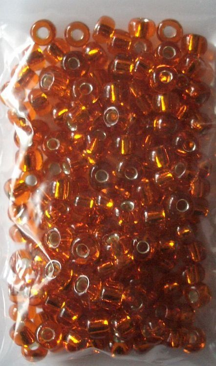 Rocailleperlen Orange mit Silbereinzug 4,5 mm | Kaufen auf Ricardo