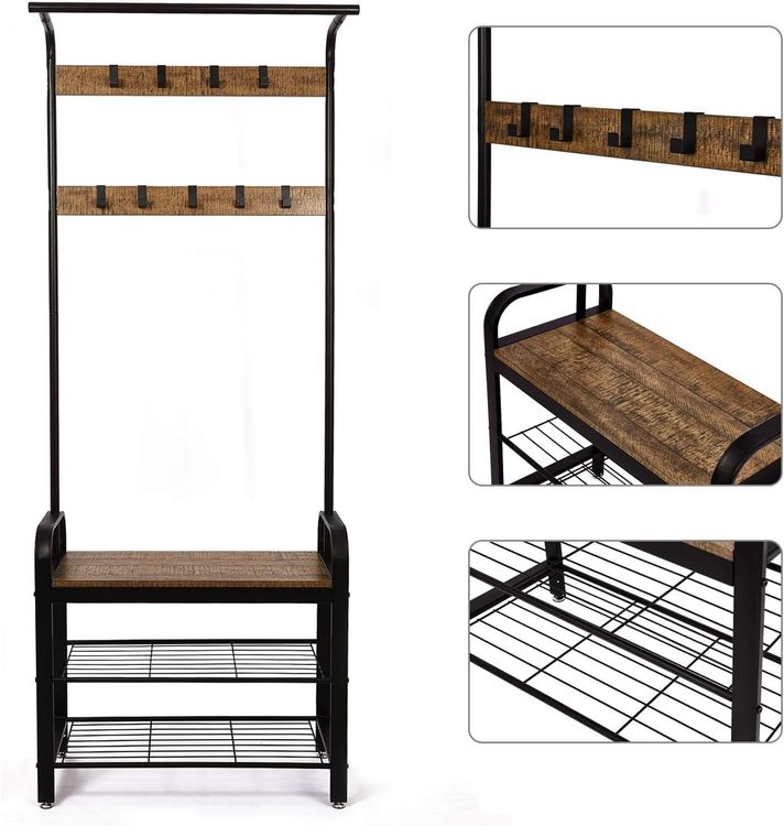 Garderobenständer mit Sitzfläche, Schuhregal Garderobe (Neu und originalverpackt) in Affoltern ...