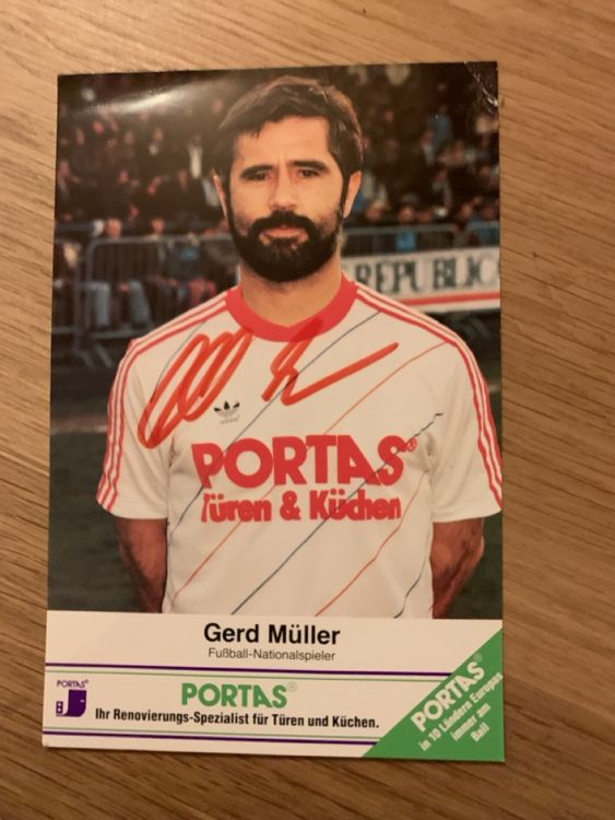 Autogrammkarte Gerd Müller Ex Deutscher Fussball Weltmeister (Gebraucht ...