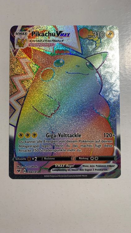 Pikachu Vmax Rainbow Rare Top Zustand (Gebraucht) in Wettingen für CHF ...