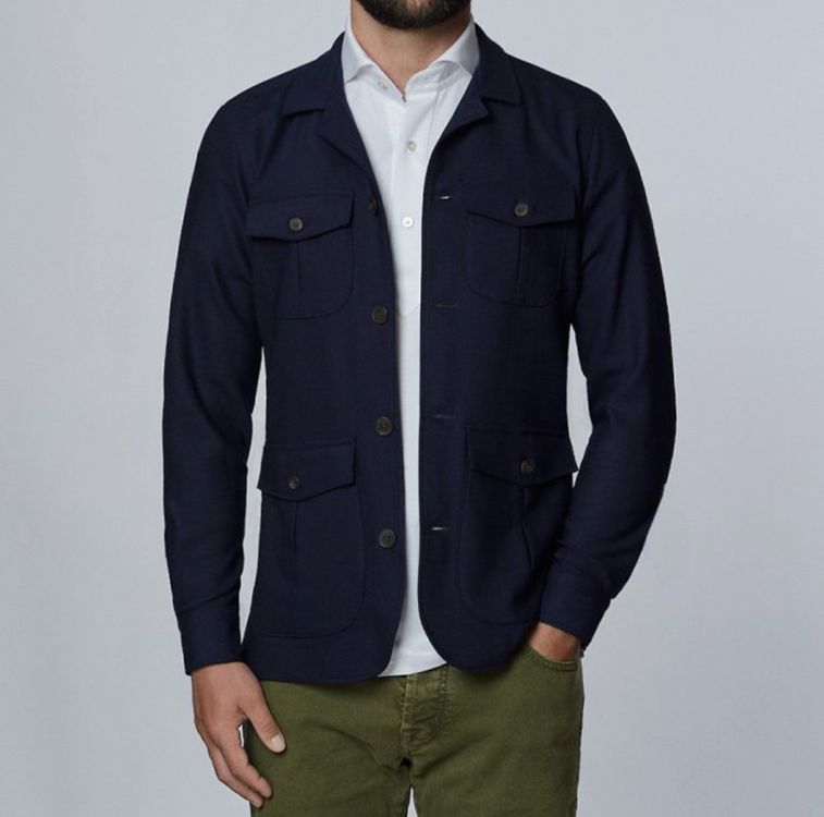 Navy Blue Overshirt Emanuel Berg like new (Neu (gemäss Beschreibung ...