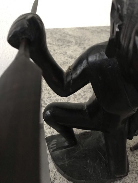 MASSAI FIGUR KRIEGER AFRIKA SKULPTUR STATUETTE HOLZ KENIA (Gebraucht) in Basel für CHF 3 – mit ...