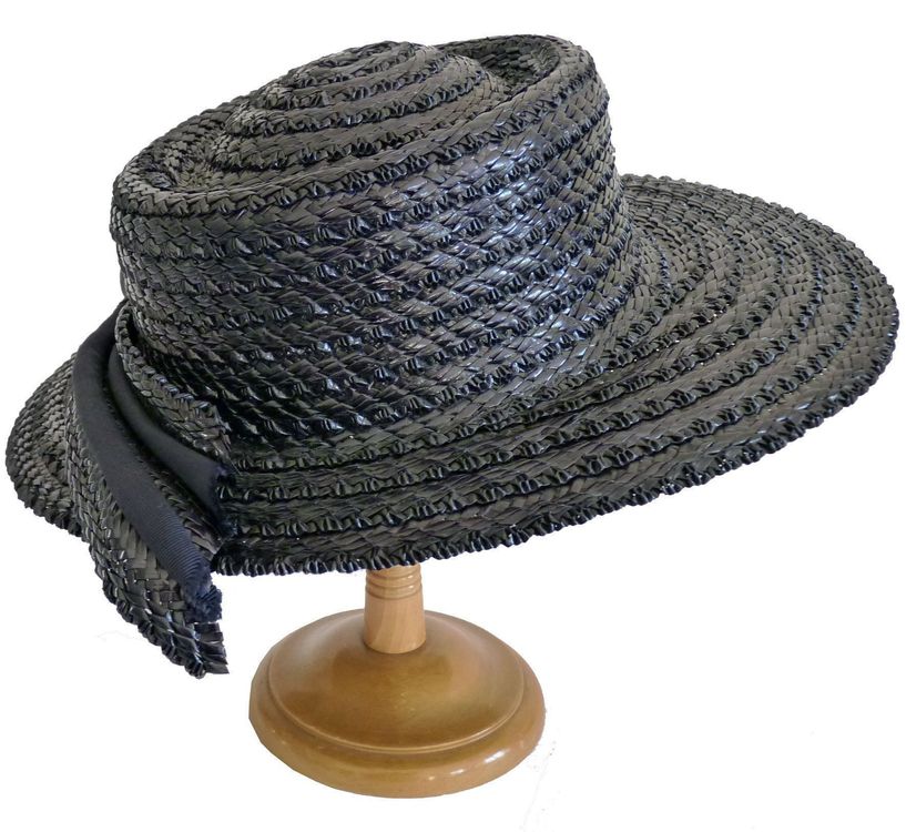 Hut Strohhut blau elegant VINTAGE 1960s d'blau mit Masche (Gebraucht ...