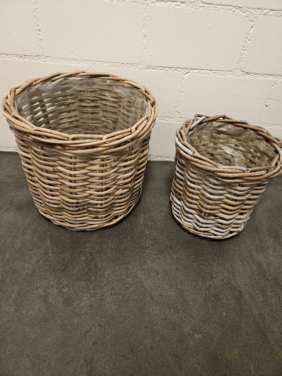 2er Set Rattan Uebertoepfe, Pflanzkörbe (Neu (gemäss Beschreibung)) in Seewen SZ für CHF 30 ...