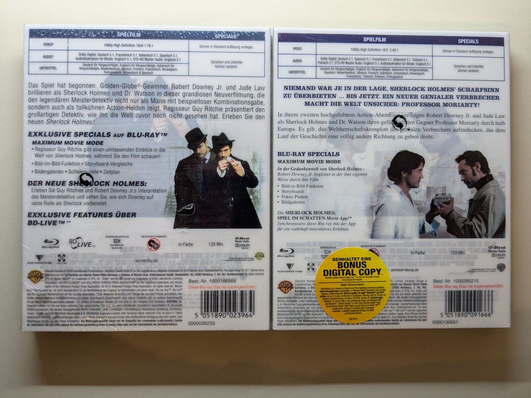 Guy Ritchie's Sherlock Holmes 1&2 - Premium Collection (Neu und ...