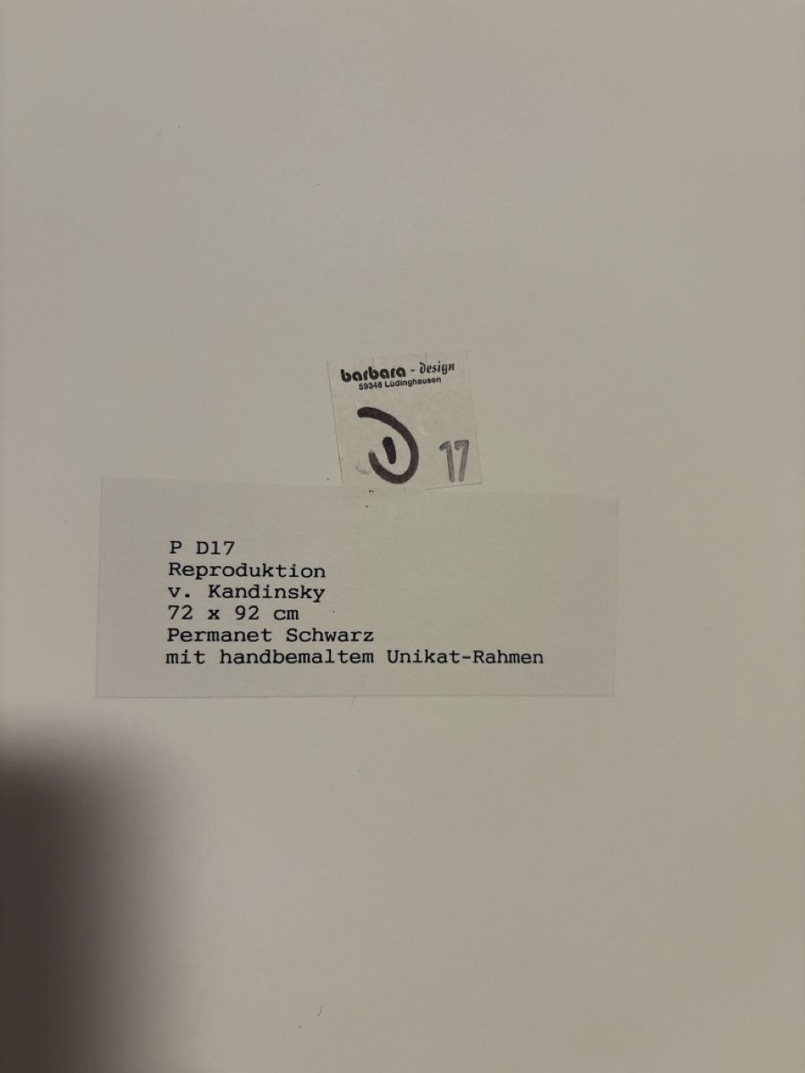 Kandinsky Reproduction, Unikat Rahmen, 72x92 cm, Top! (51) (Gebraucht ...