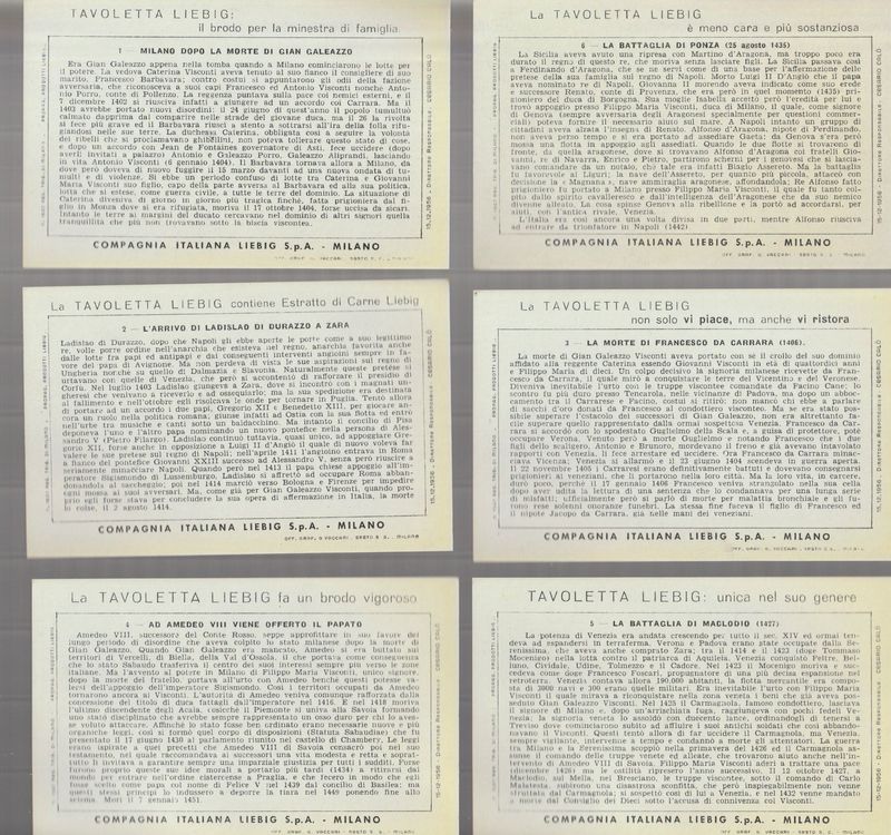 ITALY 6 x Liebig chromo trading cards S IX STORIA D'ITALIA (Gebraucht ...