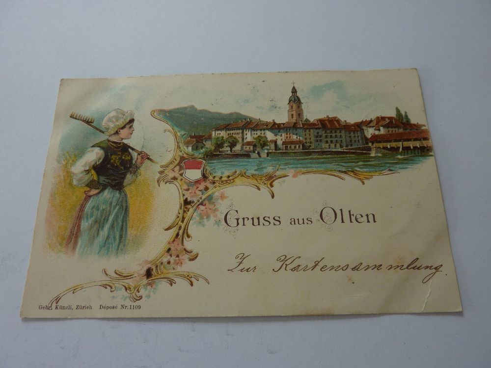 4 verschiedene Ansichtskarten : Olten 1899 bis 1902 (Gebraucht) in ...