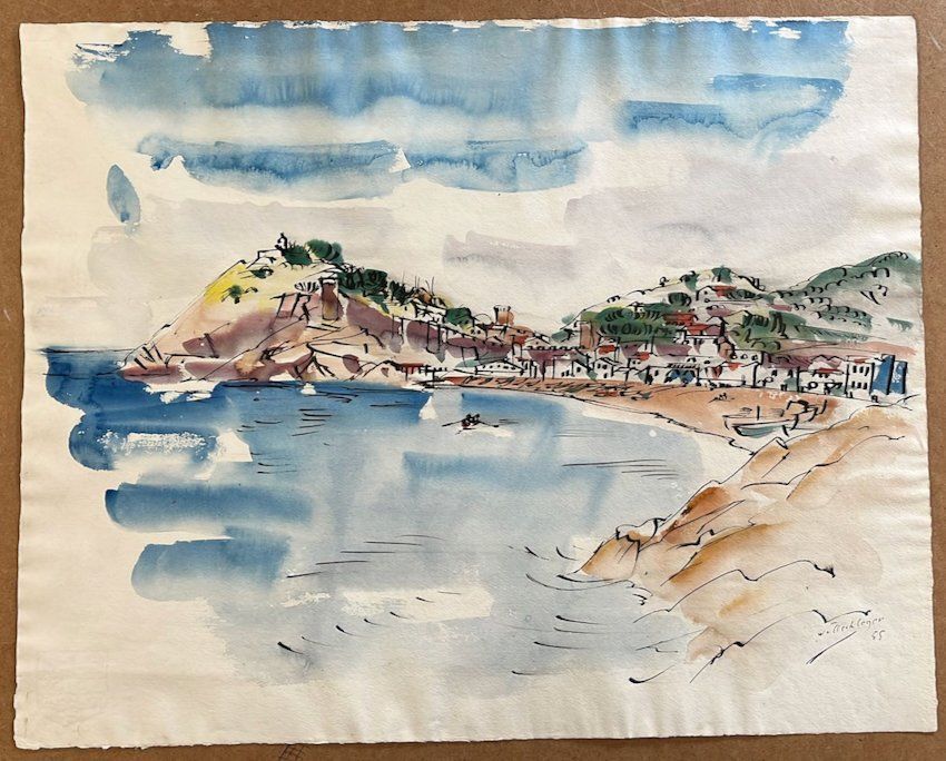 Aquarell, Tossa de Mar signiert Hans Wullschleger (ID b2855) | Kaufen auf Ricardo