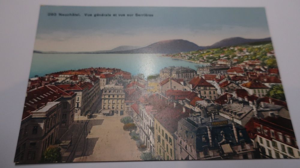 Neuchâtel. Vue générale et vue sur Serrières. 293 (Gebraucht) in Cormoret für CHF 1.2 – mit ...