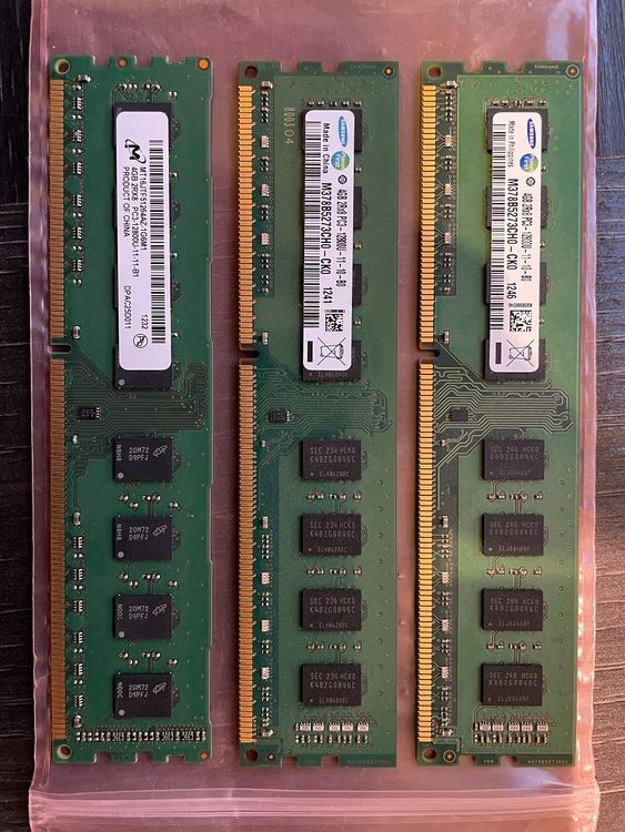 RAM 3 x 4 GB, 2RX8 PC3-12800U | Kaufen auf Ricardo