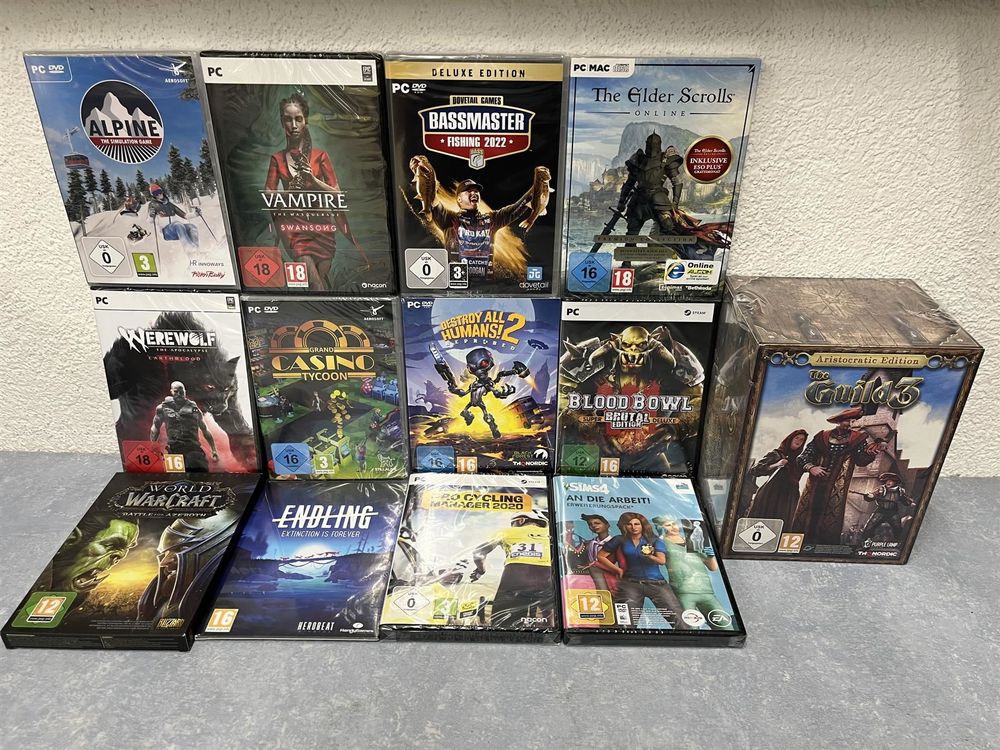 PC Gamesammlung, 12 Games - NEU (Neu und originalverpackt) in Lachen SZ ...