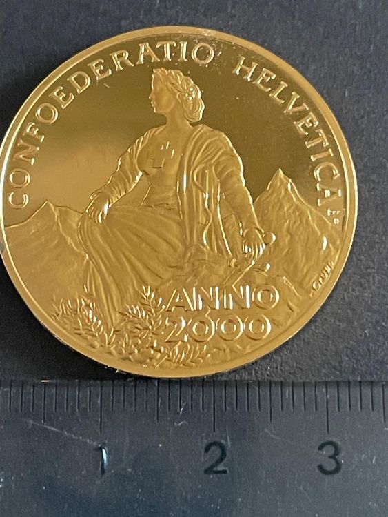 Goldmedaille anno 2000 999er Gold 15 Gramm (Gebraucht) in Duebendorf ...