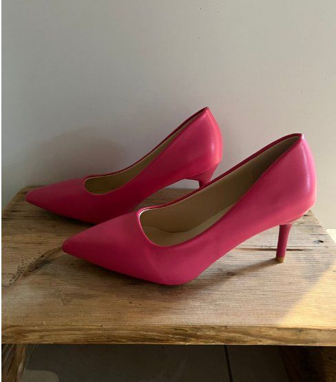 NEUE schlichte uni pinke Pumps Absatz 7,5cm Gr. 36 - 224317 (Neu ...