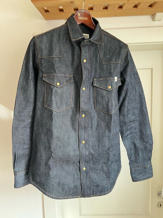Ship John Townes Indigo Selvedge Denim Shirt V3 (Neu (gemäss ...