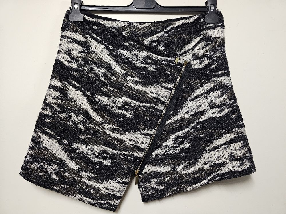 Jupe Cop.Copine Asymétrique/Noire/Dorée/Beige/Zip doré/T:38 (Gebraucht ...