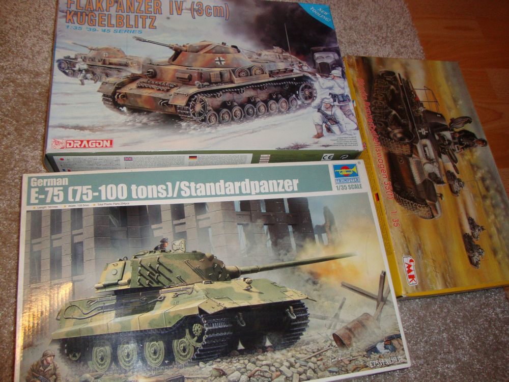 1:35 E-75, Flakpanzer 4 Kugelblitz, Panzer 35t | Kaufen auf Ricardo