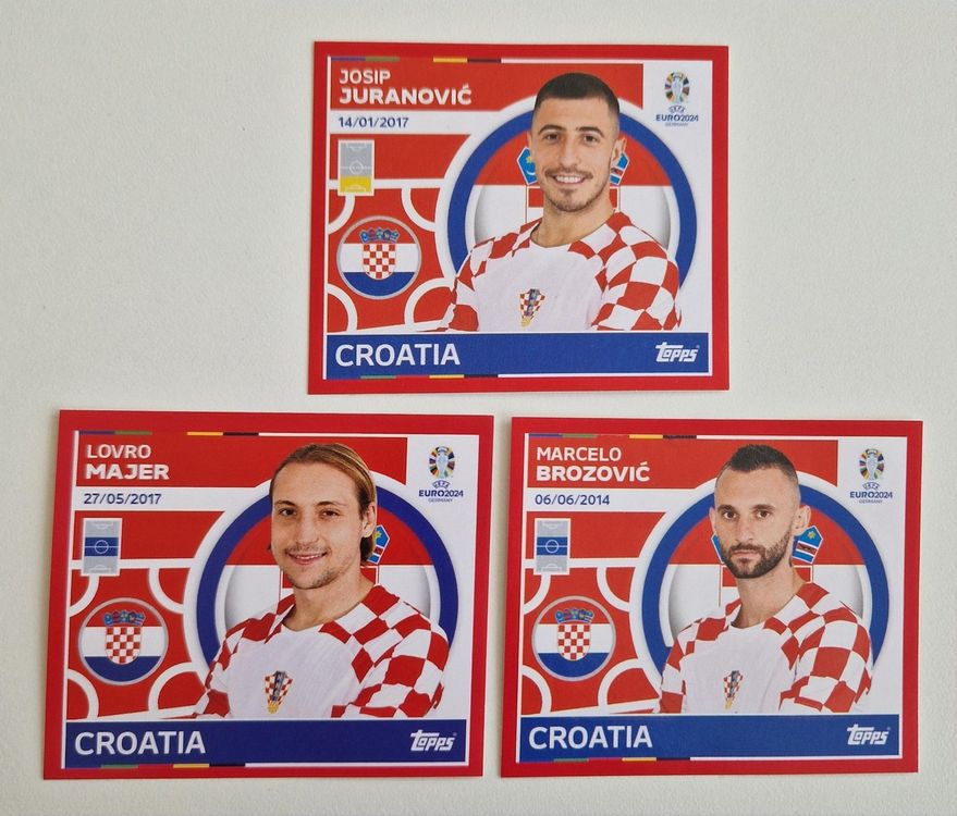 Topps UEFA Euro 2024 Sammelbilder CRO 11, CRO 12, CRO 13 | Kaufen auf Ricardo