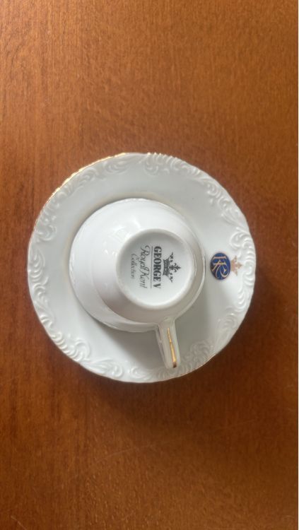 Tasse et soucoupe Royal Kent Collection George V - Luxe (Neuf (Voir ...