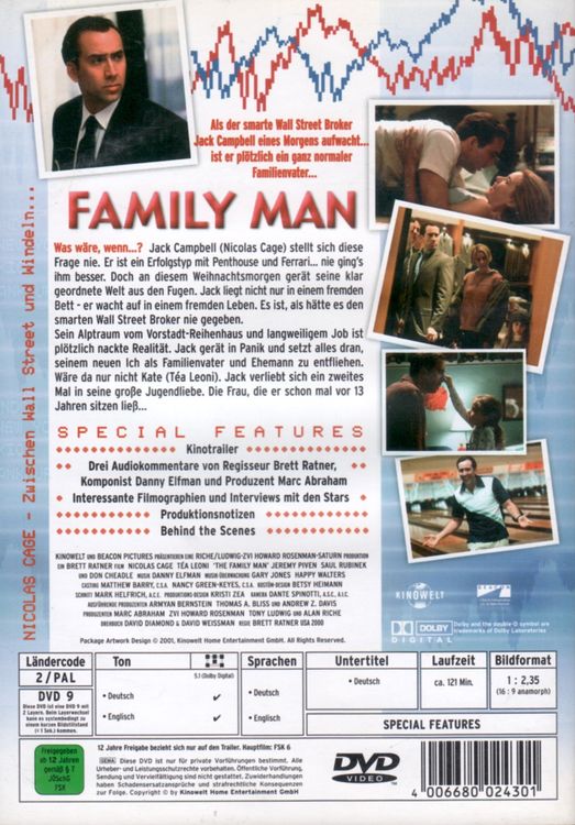 DVD: Family Man (mit Nicolas Cage, Téa Leoni) (Gebraucht) in Tägerig ...