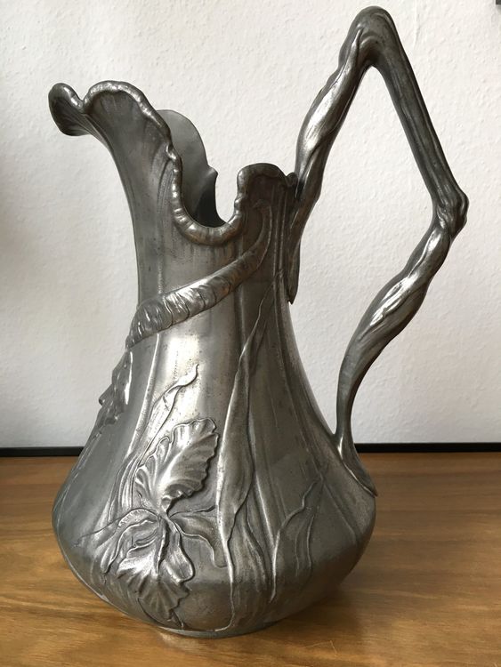 KAYSERZINN JUGENDSTIL KRUG mit SATYR KOPF 1900, SAMMLERSTÜCK | Kaufen ...