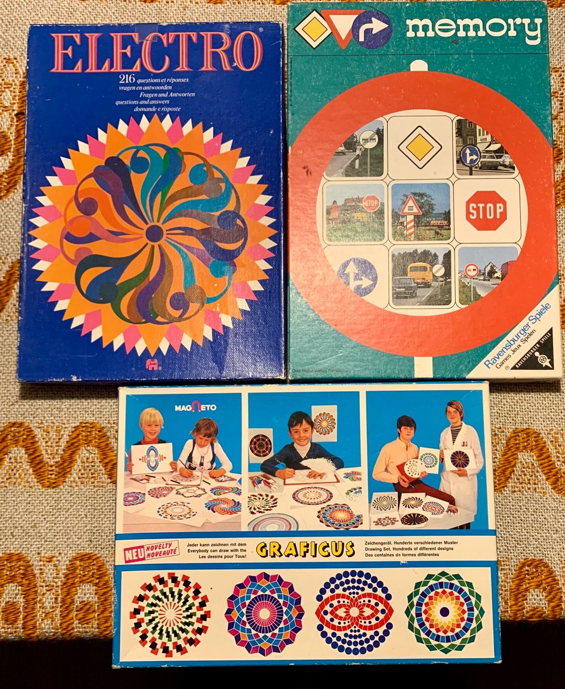 3 Stk.Memory, Electro, Graficus (Ravensburger,Magneto,Jumbo) (Gebraucht ...