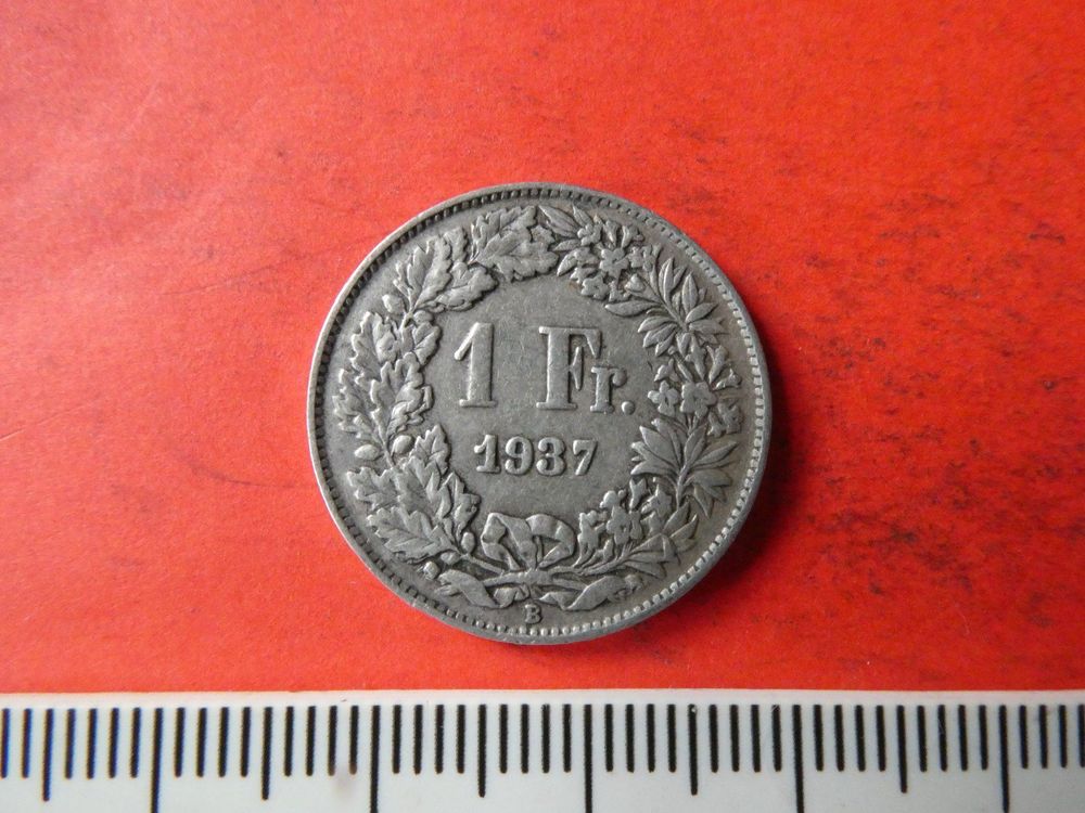 Schweiz 1938, 1 Franken - Silber (Gebraucht) in Hinterforst für CHF 2 – mit Lieferung auf ...