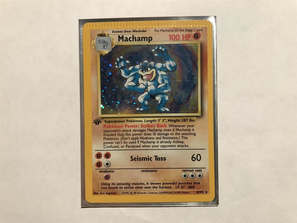 Machamp 1.Edition Base Crimp Cut Error (Neu (gemäss Beschreibung)) in ...