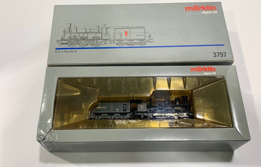 Märklin 3797 Märklin Dampflok B VI K.Bay.Sts.B H0 WS mit OVP (Gebraucht ...