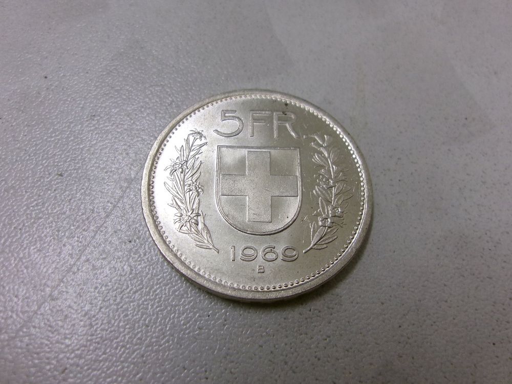 5 Franken 1969 Silber Unbereinigt (Gebraucht) in Bad Zurzach für CHF 9 – mit Lieferung auf ...