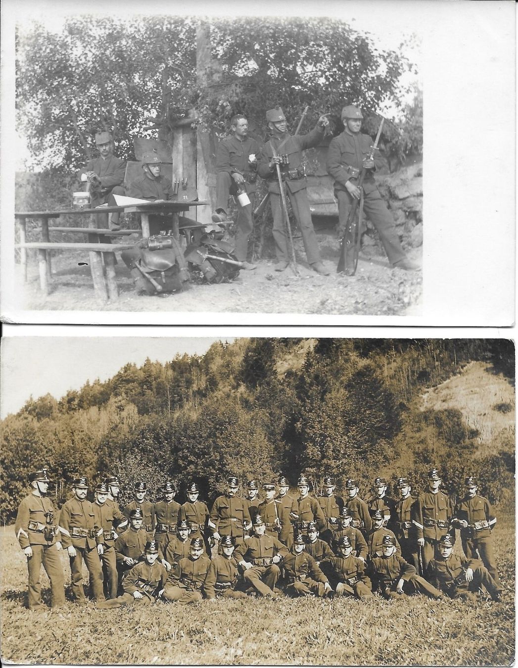 2 AK mit Soldaten aus Bat. 71, um 1920 (Gebraucht) in Nidau für CHF 5 ...