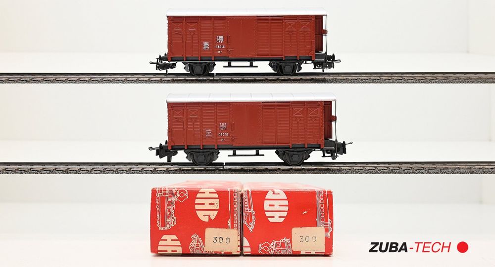 HAG 2x 300 gedeckte Güterwagen K3 SBB, H0 GS mit OVP (Gebraucht) in St ...
