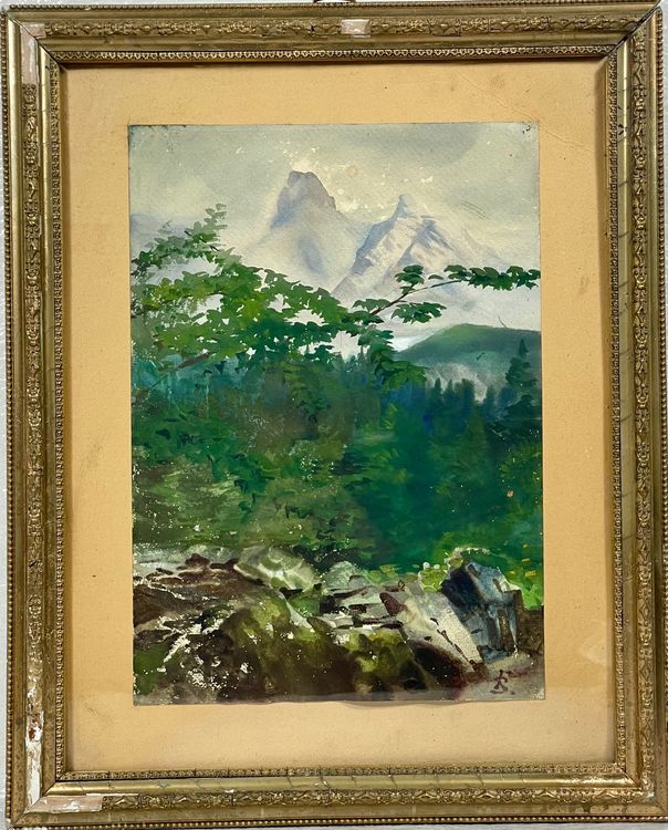 Fritz Schider ( 1846-1907) Gouache Aquarell Mono. FS. | Kaufen auf Ricardo