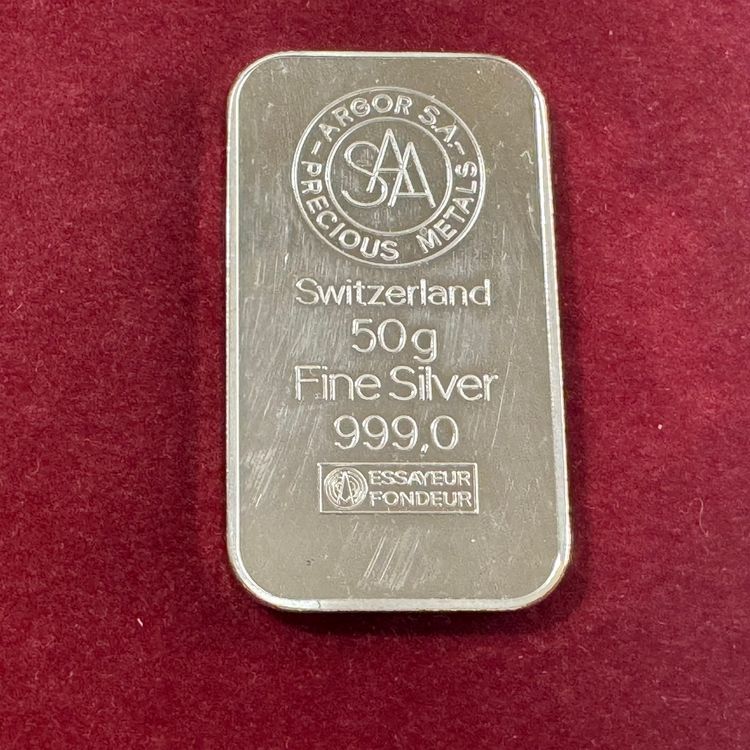 50 gramm Silber Barren Schweiz Argor - 4 | Kaufen auf Ricardo