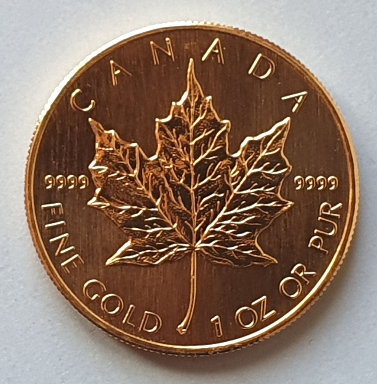 1 oz Goldmünze "Maple Leaf 1991" von Canada (Neu (gemäss Beschreibung ...