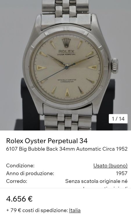 Rolex ref 6107 circa 1950s (Gebraucht) in Carabietta für CHF 2000 – mit ...