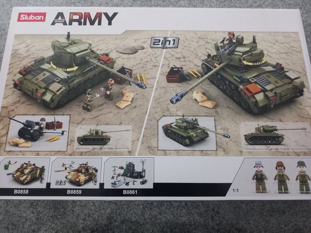 Sluban Army WWII M38-B0860 Panzer 742 Teile, lego kompatibel (Neu und ...
