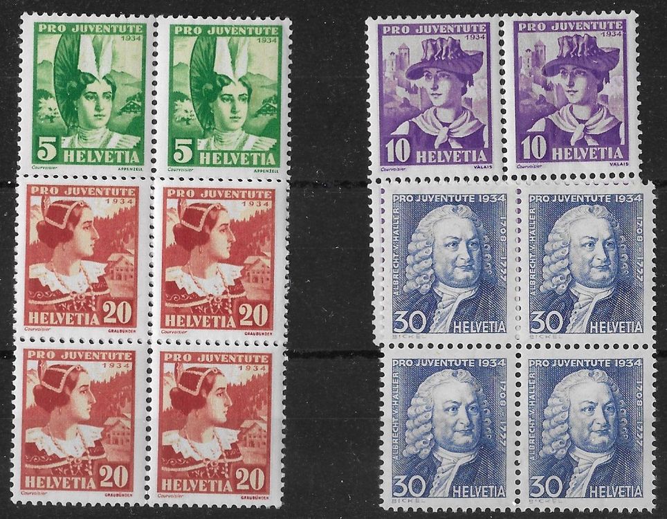4er Block Serie Pro Juventute 1934 Postfrisch ** | Kaufen auf Ricardo
