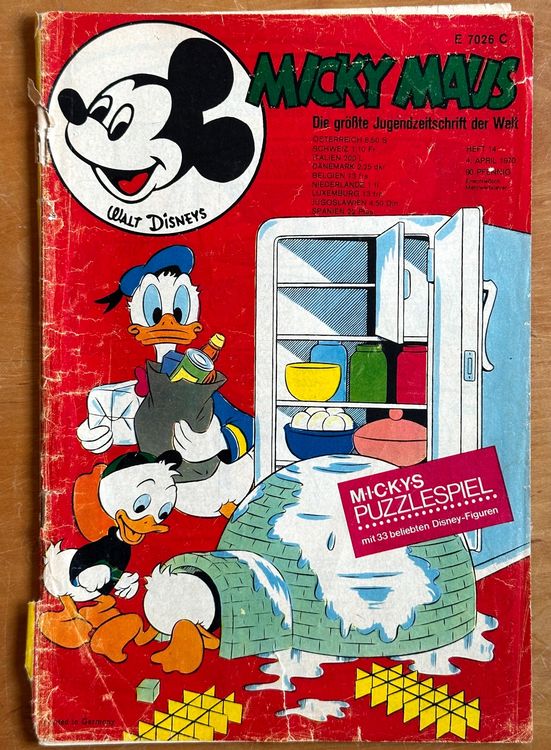 Micky Maus 1970 Nr. 14 mit Beilage (Gebraucht) in Seltisberg für CHF 1 ...